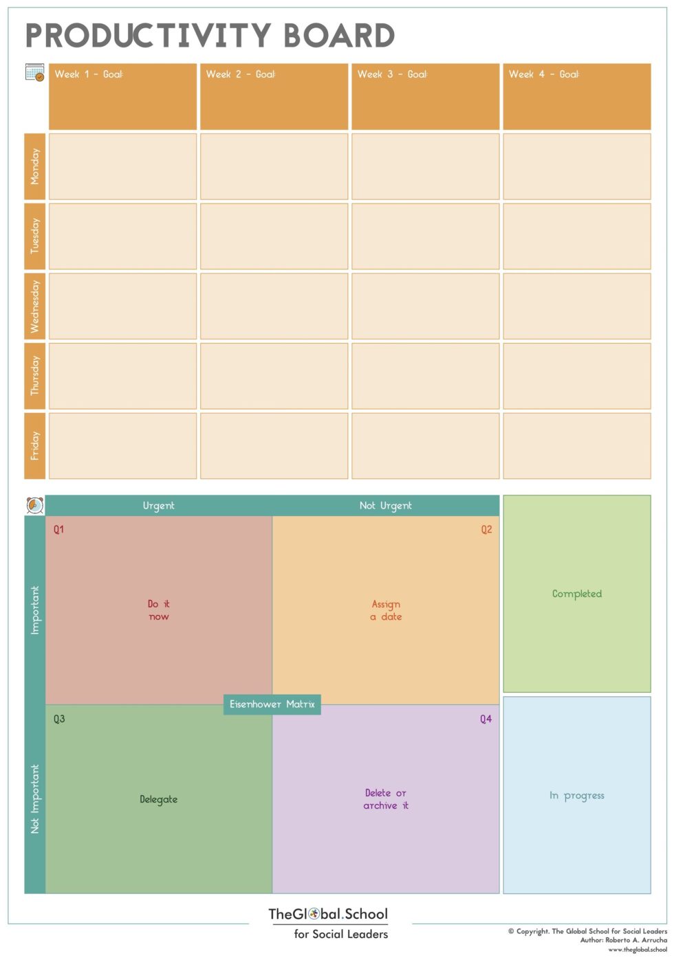 Productivity Board - The New Global School